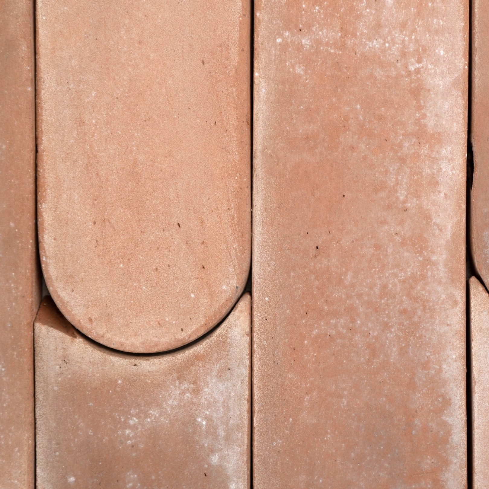 3x10 Mooncut Rectangle Red Terracotta Tile - Cemento Collection