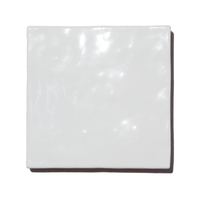 Bright White Fes Ceramic Tile 4x4 - Cemento Collection