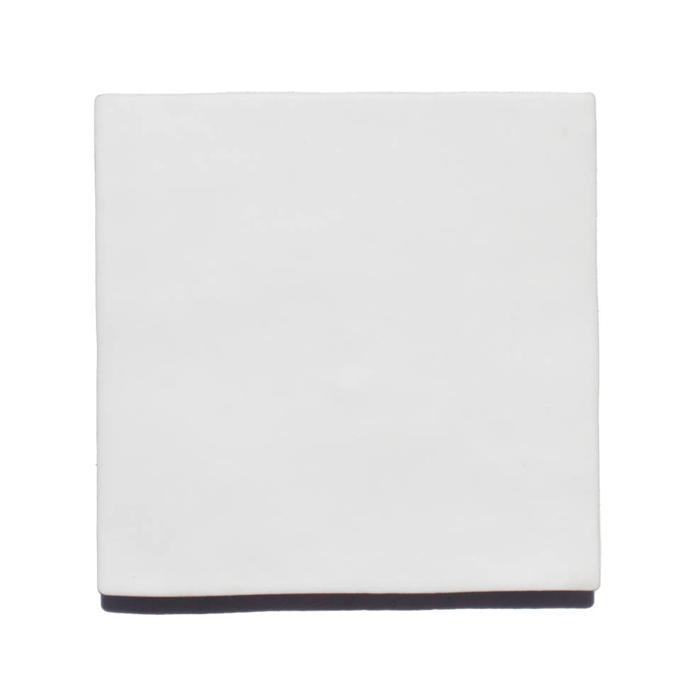 Bright White Fes Ceramic Tile 4x4 - Cemento Collection