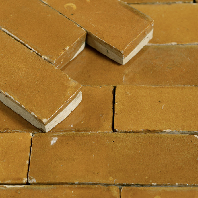 Handmade Moroccan Zellige 2x6 Cognac Brown Terra cotta Tile - Cemento ...