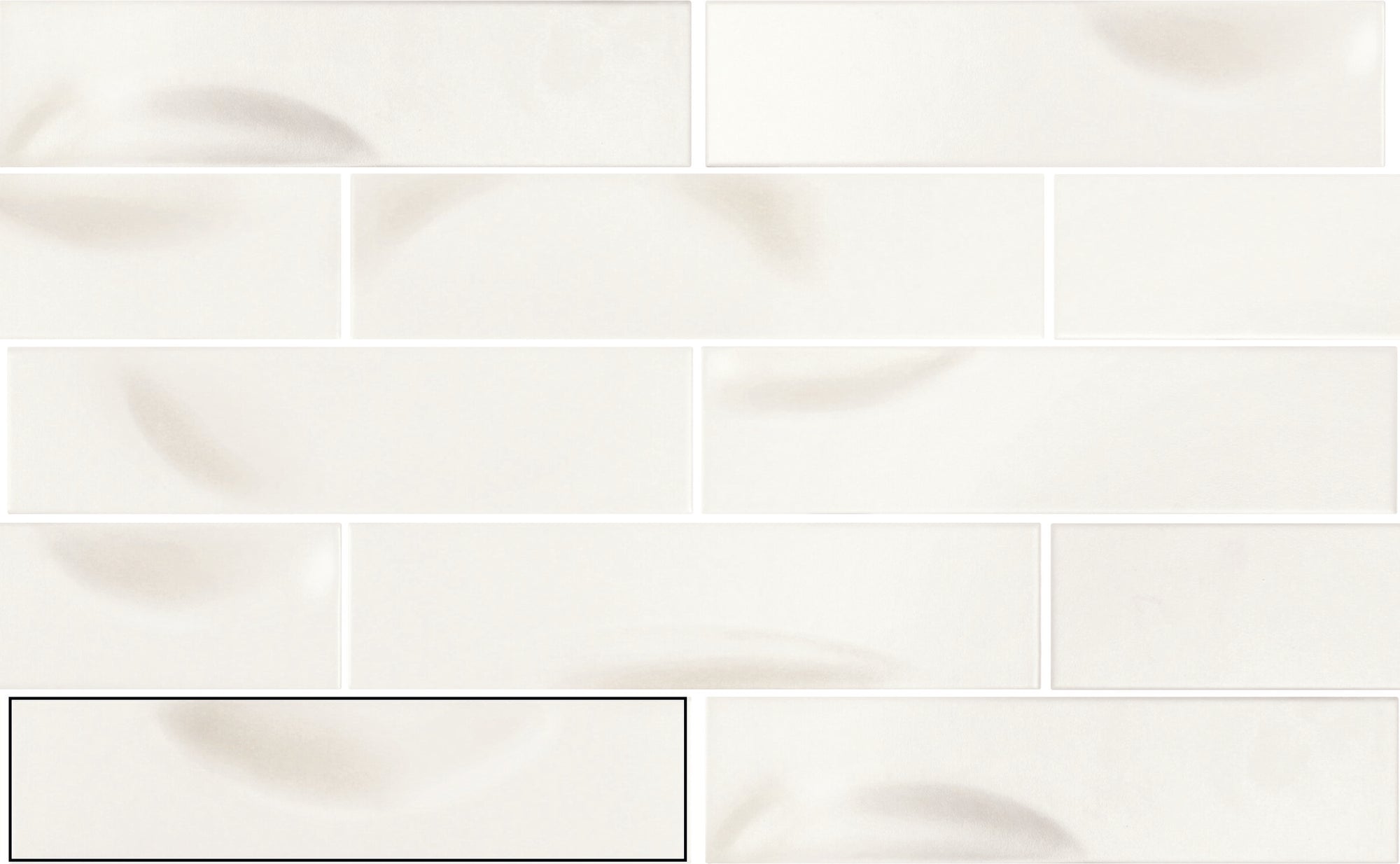 Hoop Wave 2.5x10 Cloud Pearl Ceramic Tile - Cemento Collection