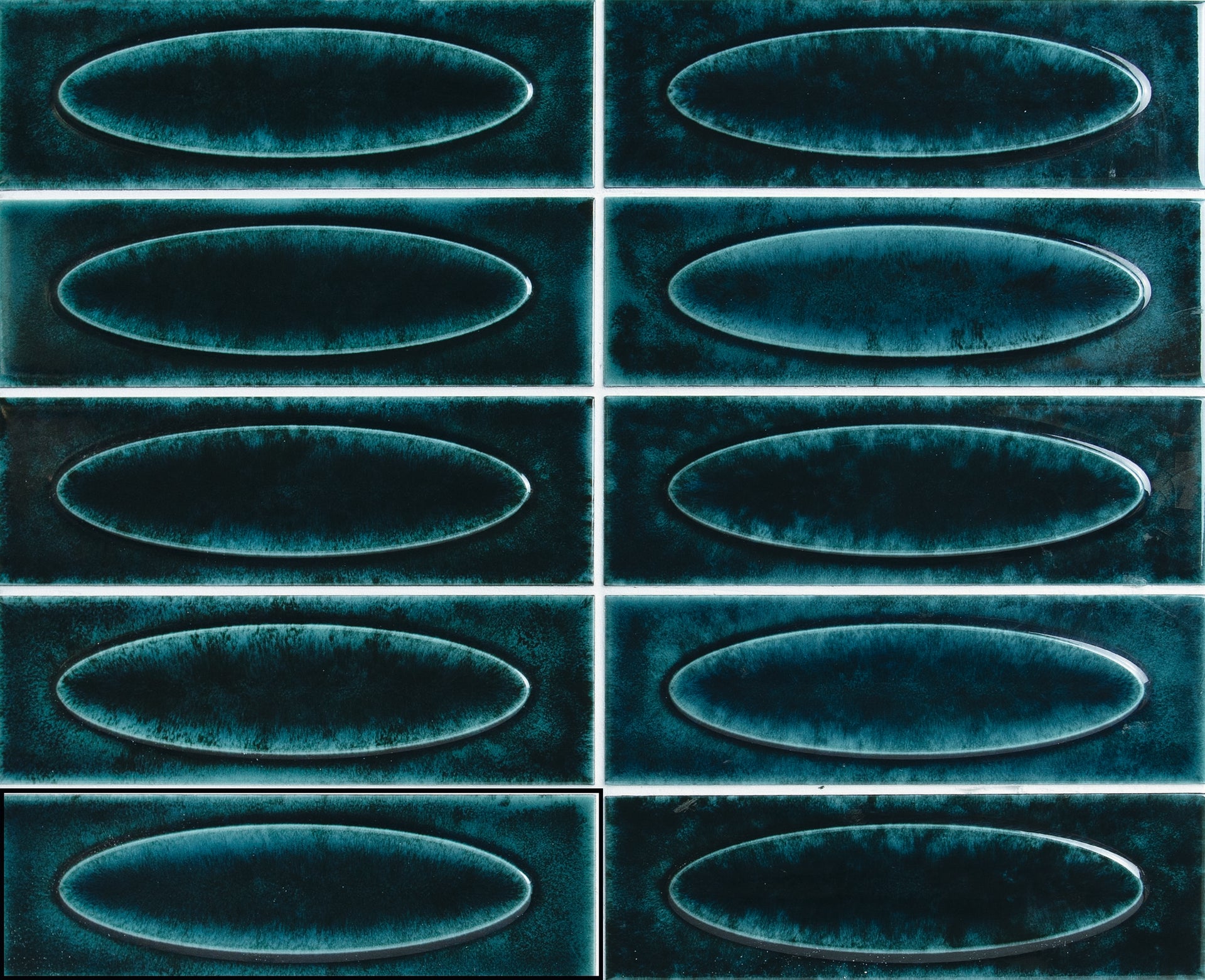 Bubble 2.5x8 Brick Sapphire Blue Ceramic Tiles - Cemento Collection