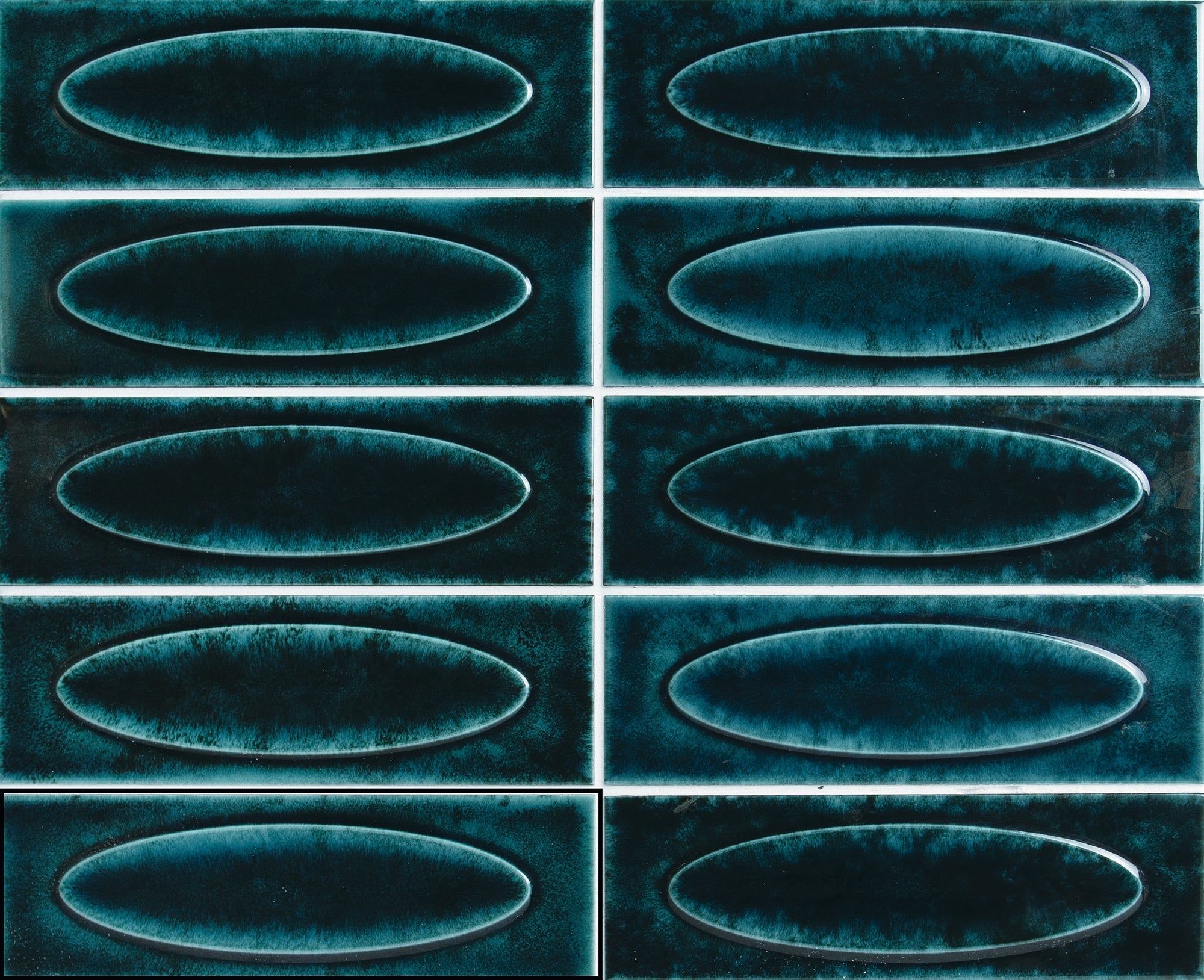Bubble 2.5x8 Brick Sapphire Blue Ceramic Tiles - Cemento Collection
