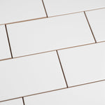 Basics Subway Pure White 3x6 Glossy Ceramic Tile | Cemento Collection ...