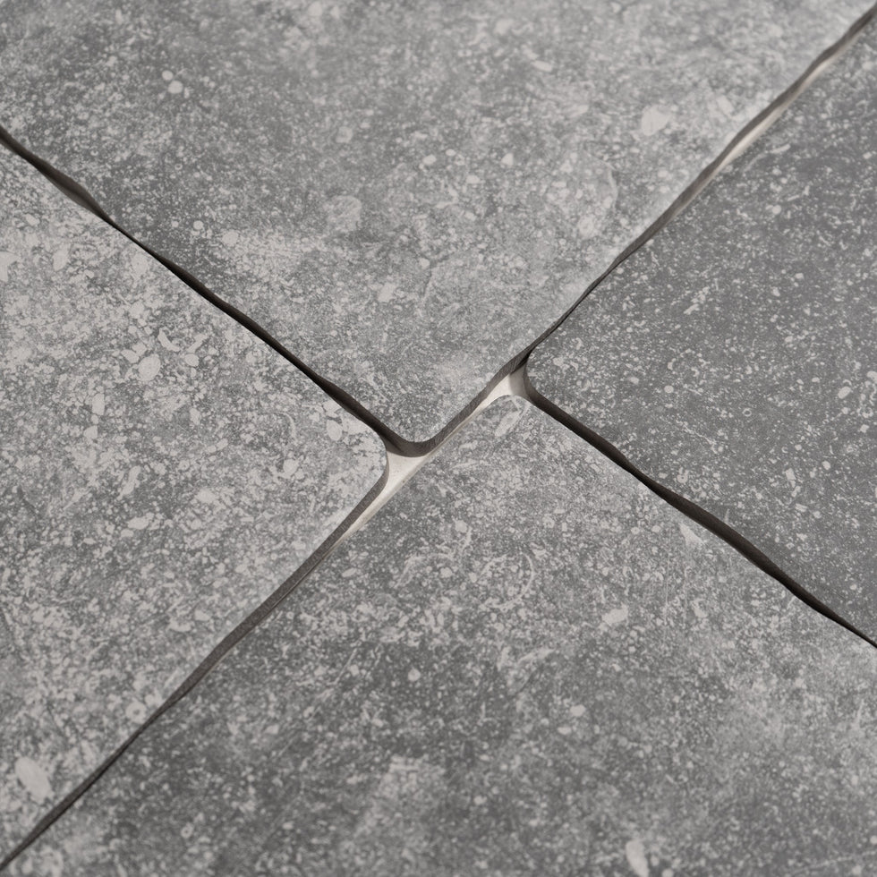 Belgian Bluestone Grey Tumbled Porcelain Tile 12x20 | Cemento Collection - Cemento Collection