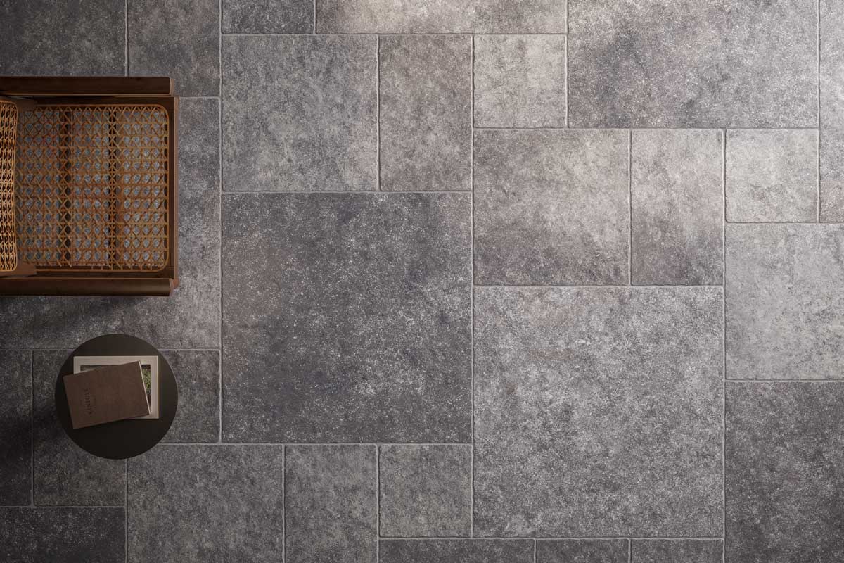 Belgian Bluestone Tumbled Naturalle Porcelain Tile 12x20 | Cemento Collection - Cemento Collection