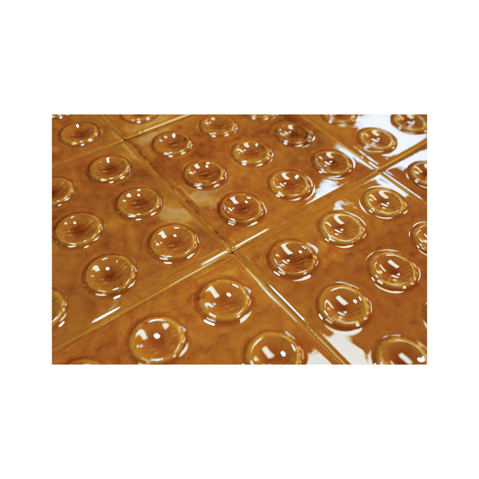 Bubble 4x4 Square Golden Yellow Ceramic Tiles | Cemento Collection ...