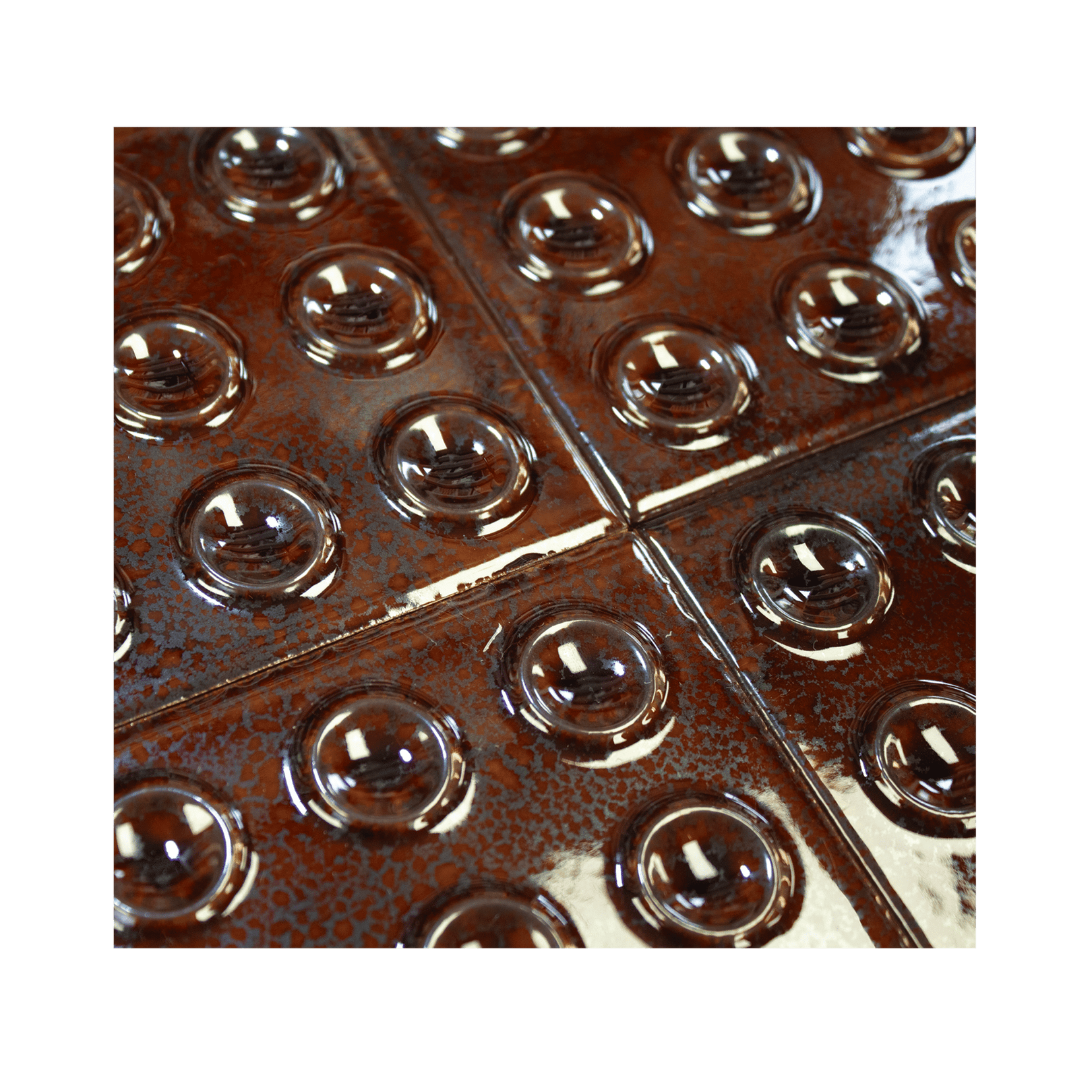 Bubble 4x4 Square Saffron Red Ceramic Tiles | Cemento Collection ...