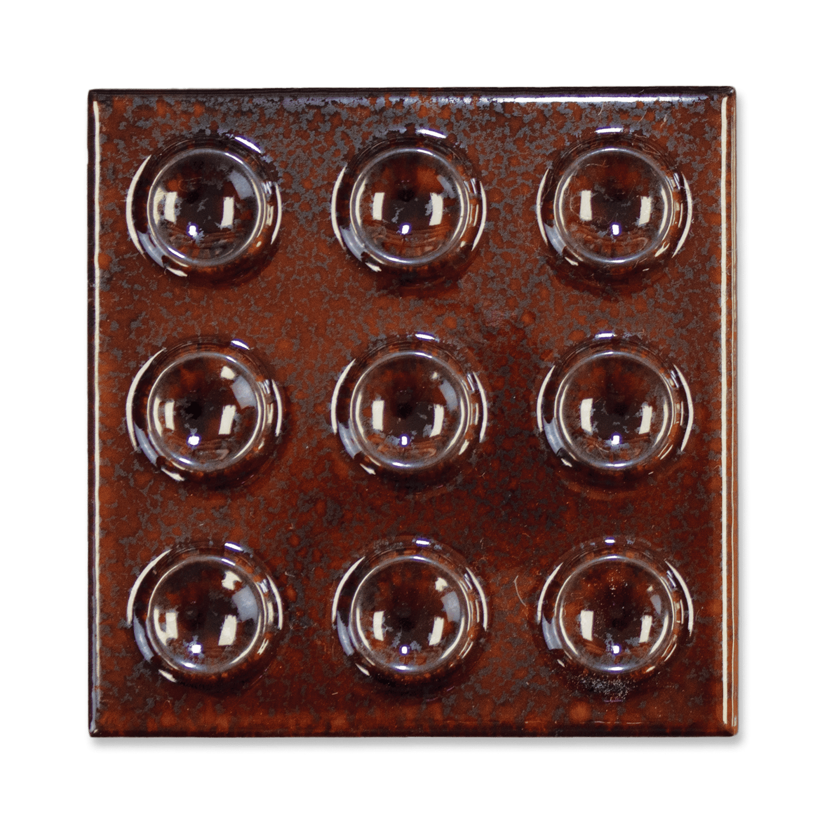 Bubble 4x4 Square Saffron Red Ceramic Tiles | Cemento Collection ...