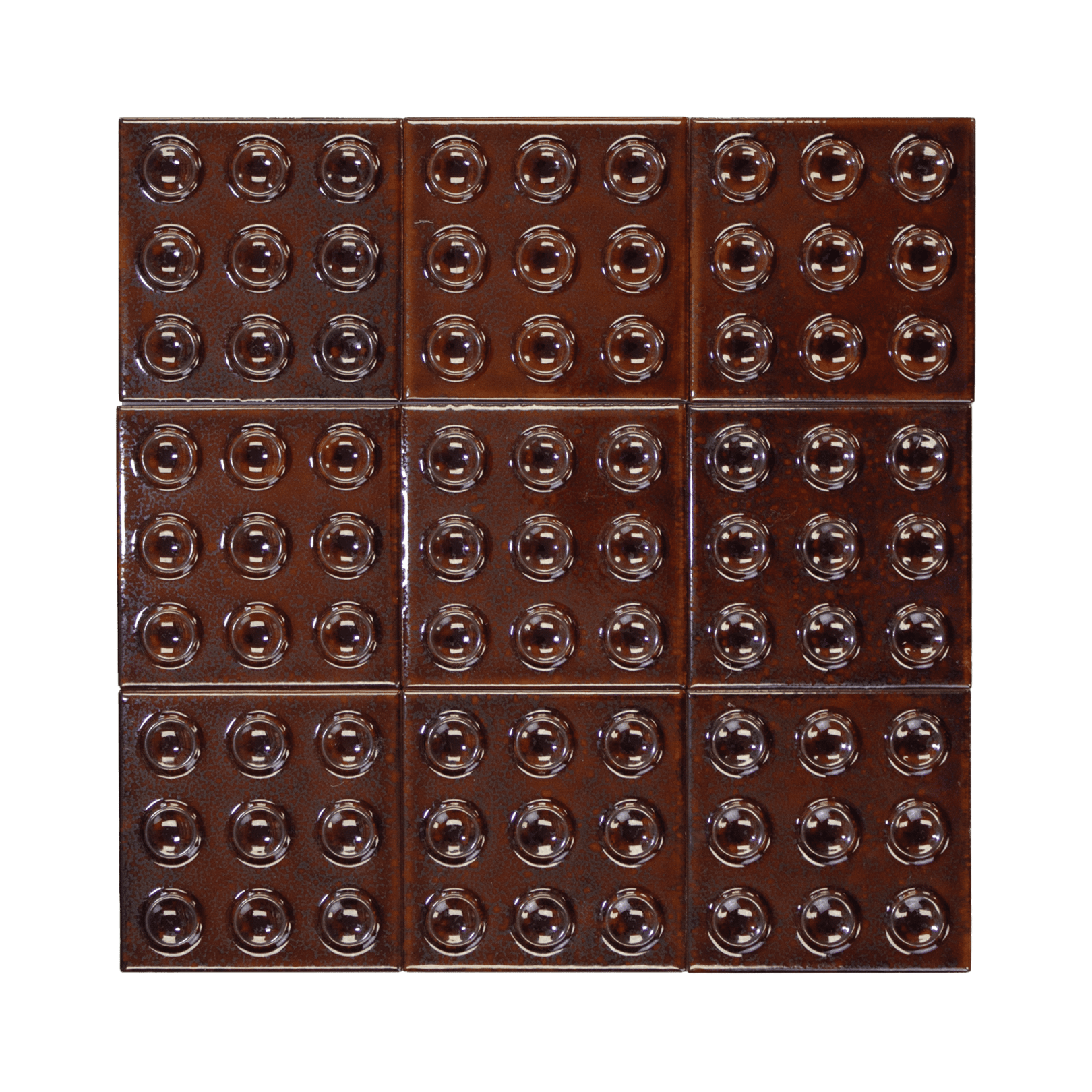 Bubble 4x4 Square Saffron Red Ceramic Tiles | Cemento Collection ...