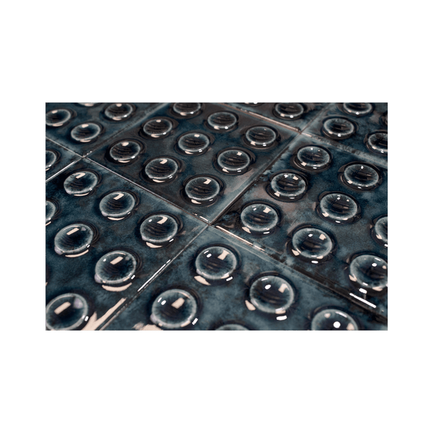 Bubble 4x4 Square Sapphire Blue Ceramic Tiles | Cemento Collection ...