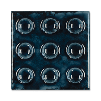 Bubble 4x4 Square Sapphire Blue Ceramic Tiles | Cemento Collection ...