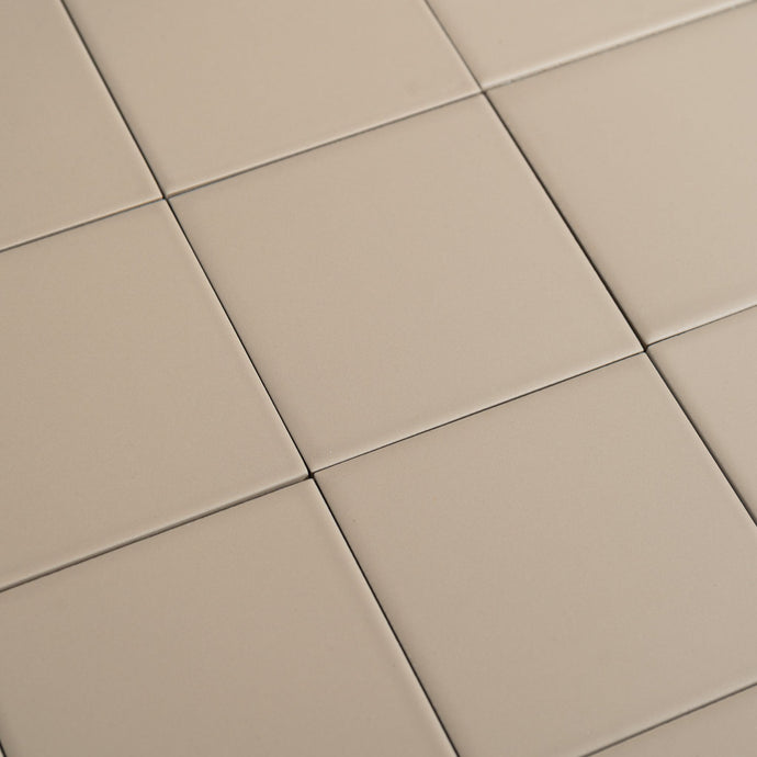 Beige Porcelain Tile 4x4 - Cemento Collection