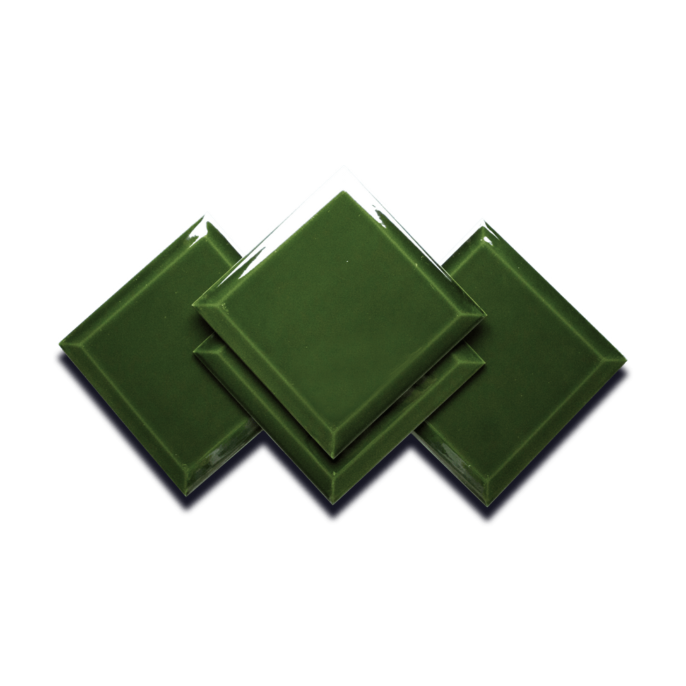 Emerald Green 6x6 Bevelled Tile | Cemento Collection - Cemento Collection