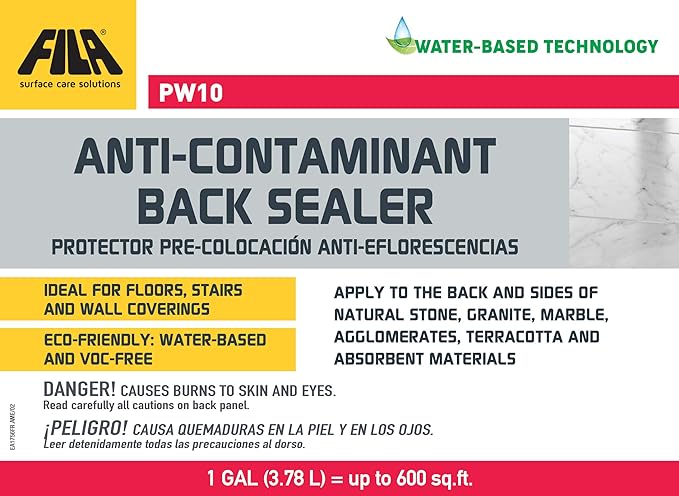 FILA PW10 - Anti-Contaminant Back Sealer - 1 Gal (3.78 L) = (up 600 sq ...