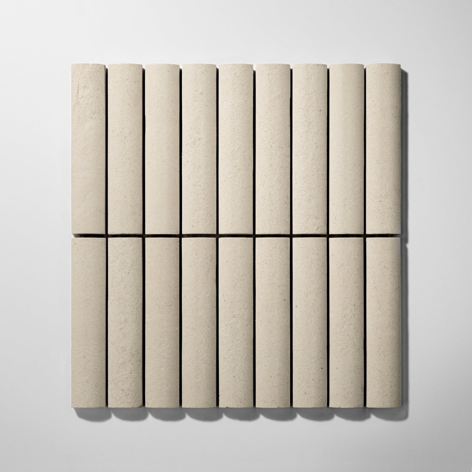 Fluted Beige Limestone Honed Mosaic Tile | Cemento Collection - Cemento ...