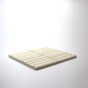 Fluted Beige Limestone Honed Mosaic Tile | Cemento Collection - Cemento ...