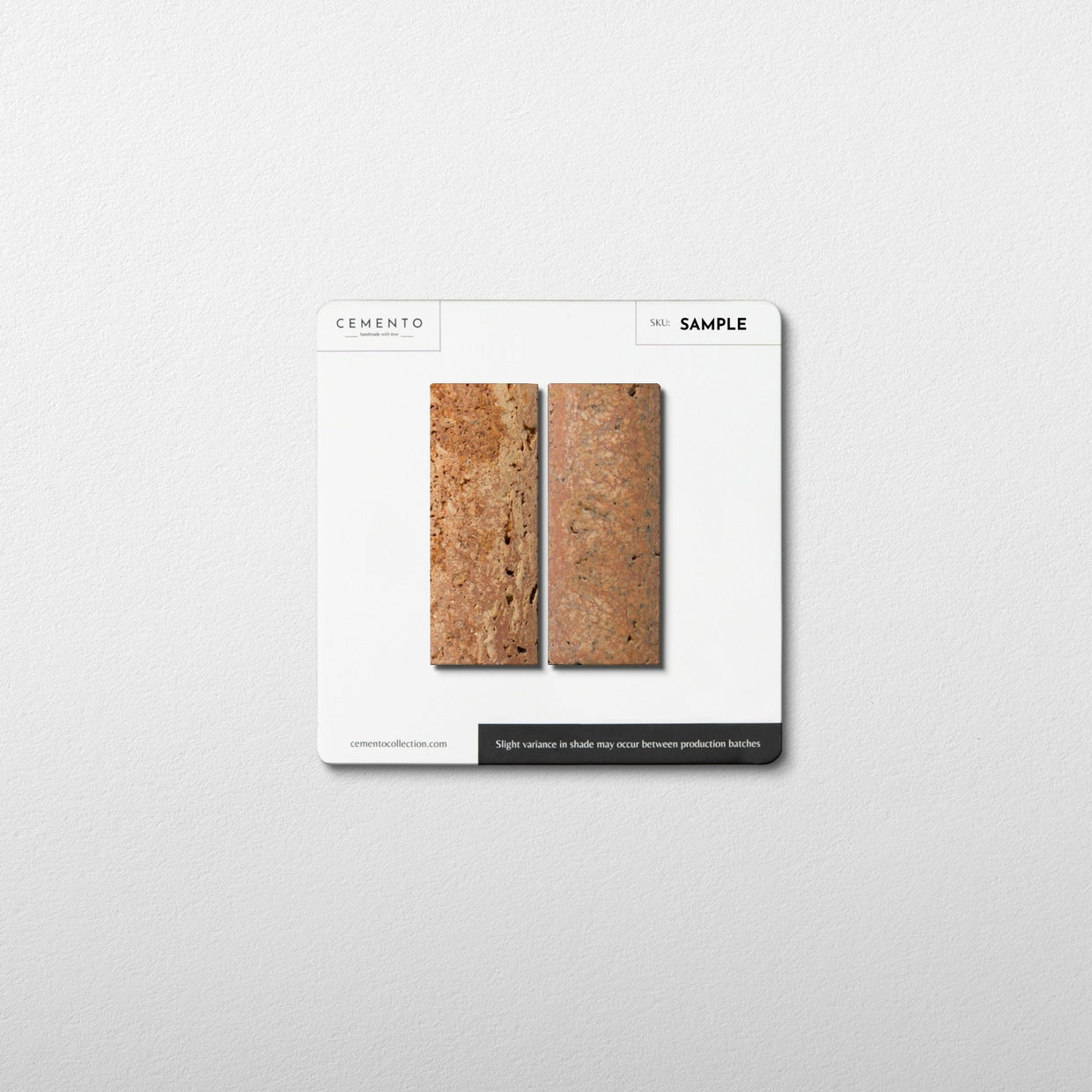 Fluted Red Travertine Honed Mosaic Tile | Cemento Collection - Cemento ...