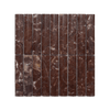 Fluted Rosso Levanto Marble Polished Mosaic Tile - Cemento Collection