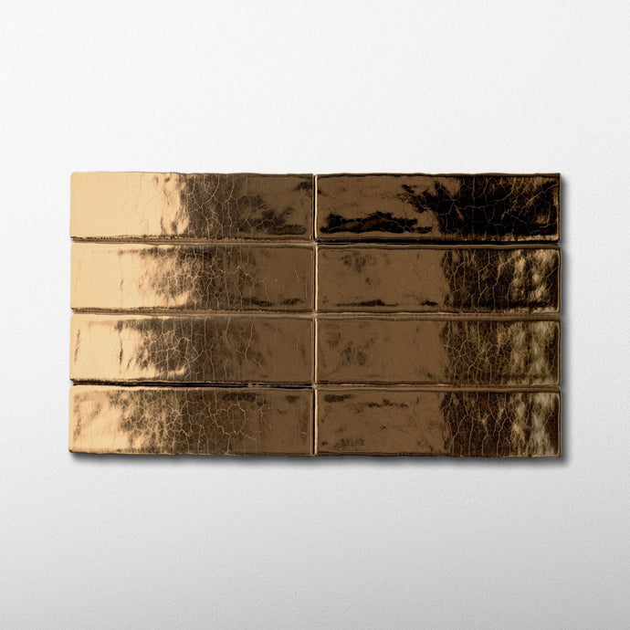 Gold Subway Tile 2x10 - Cemento Collection