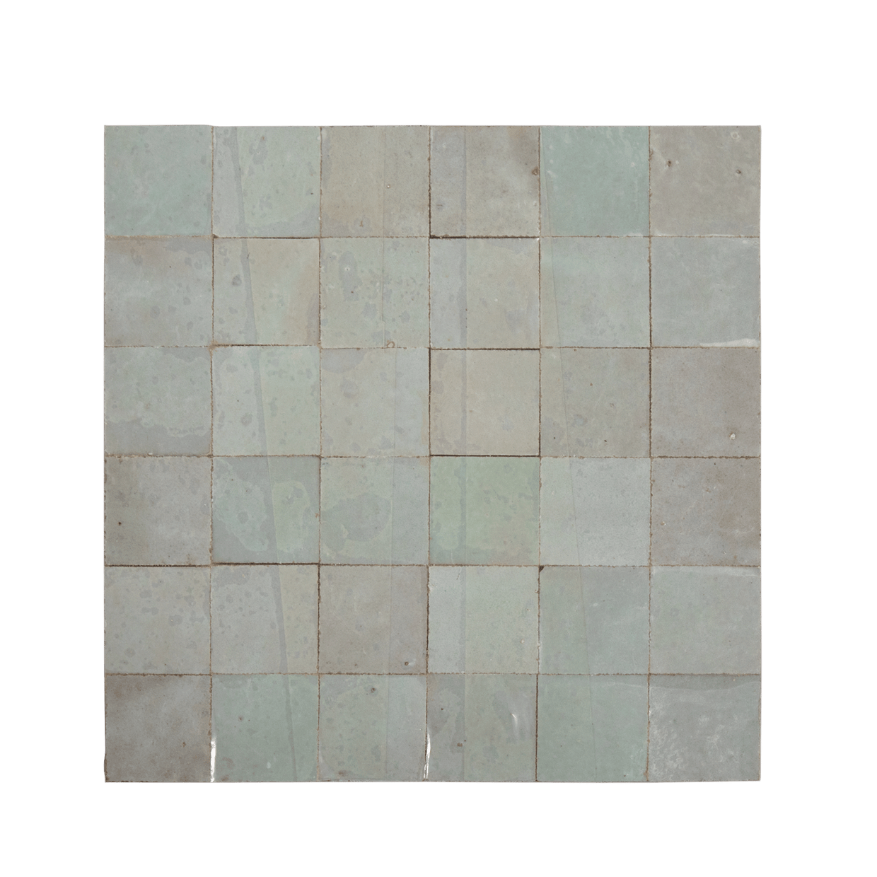 Handmade Moroccan Zellige 2x2 Fern Green Terracotta Mosaic Tile - Lot ...