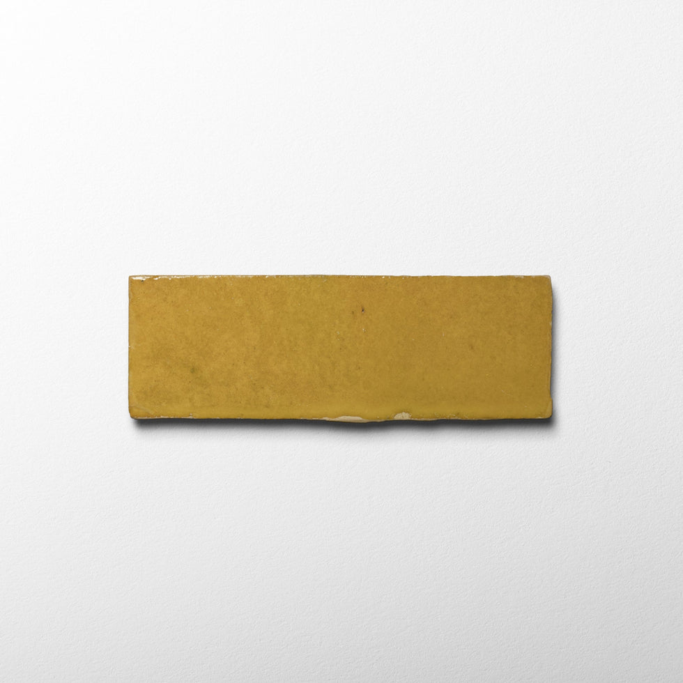 Citron Yellow Zellige Tile 2×6 — Handmade Moroccan Terracotta - Cemento ...