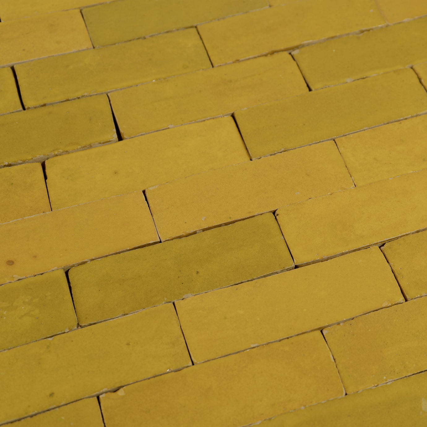 Citron Yellow Zellige Tile 2×6 — Handmade Moroccan Terracotta - Cemento ...