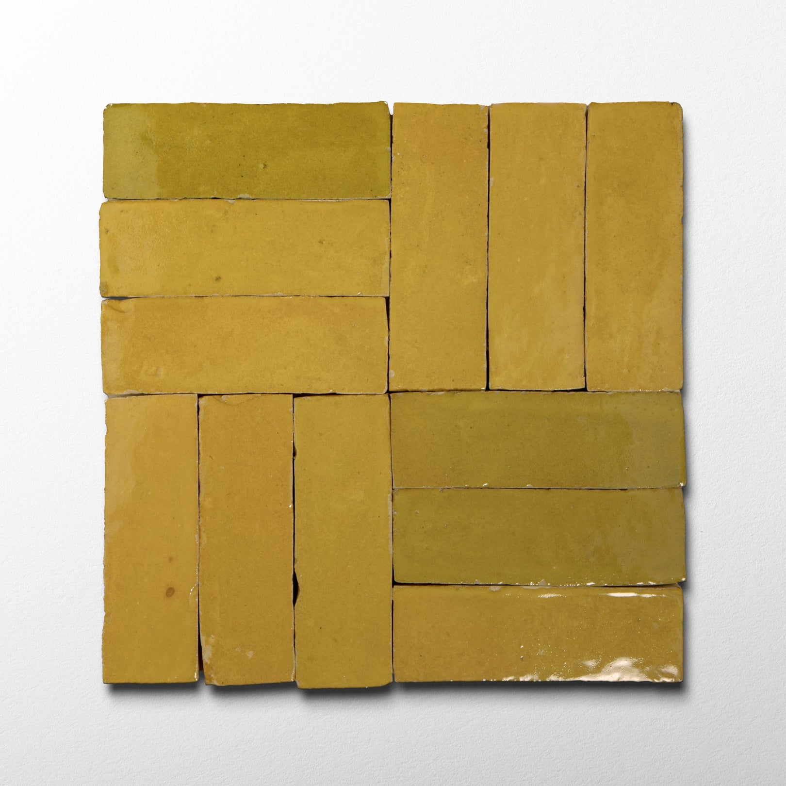 Handmade Moroccan Zellige 2x6 Bejmat Citron Yellow Terracotta Tile ...