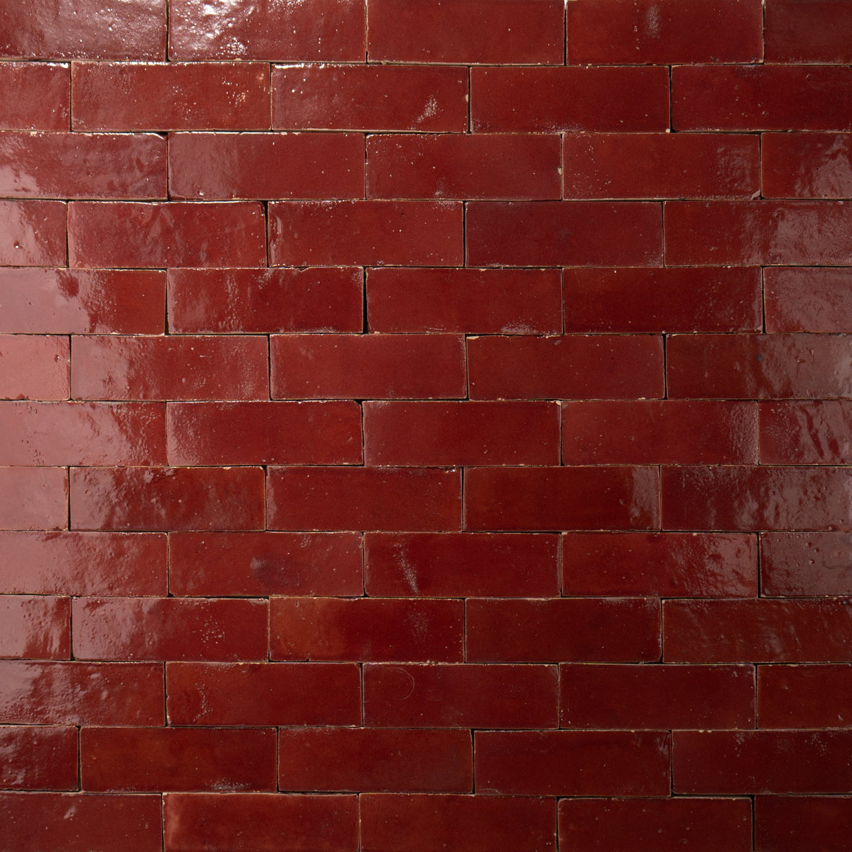 Cabernet Red Zellige Tile 2×6 — Handmade Moroccan Terracotta - Cemento ...