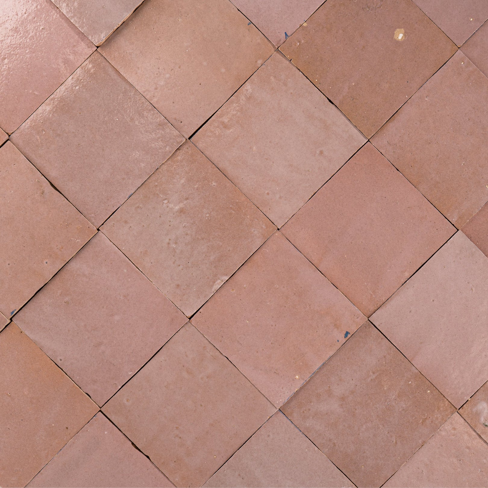 Handmade Moroccan Zellige 4x4 Blush Pink Terracotta Tile | Cemento ...