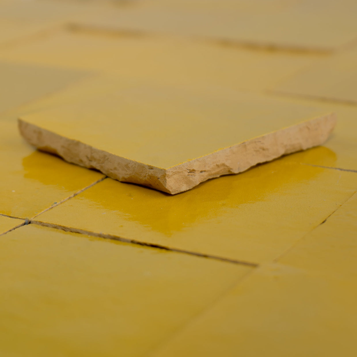 Handmade Moroccan Zellige 4x4 Citron Yellow Terracotta Tile | Cemento ...
