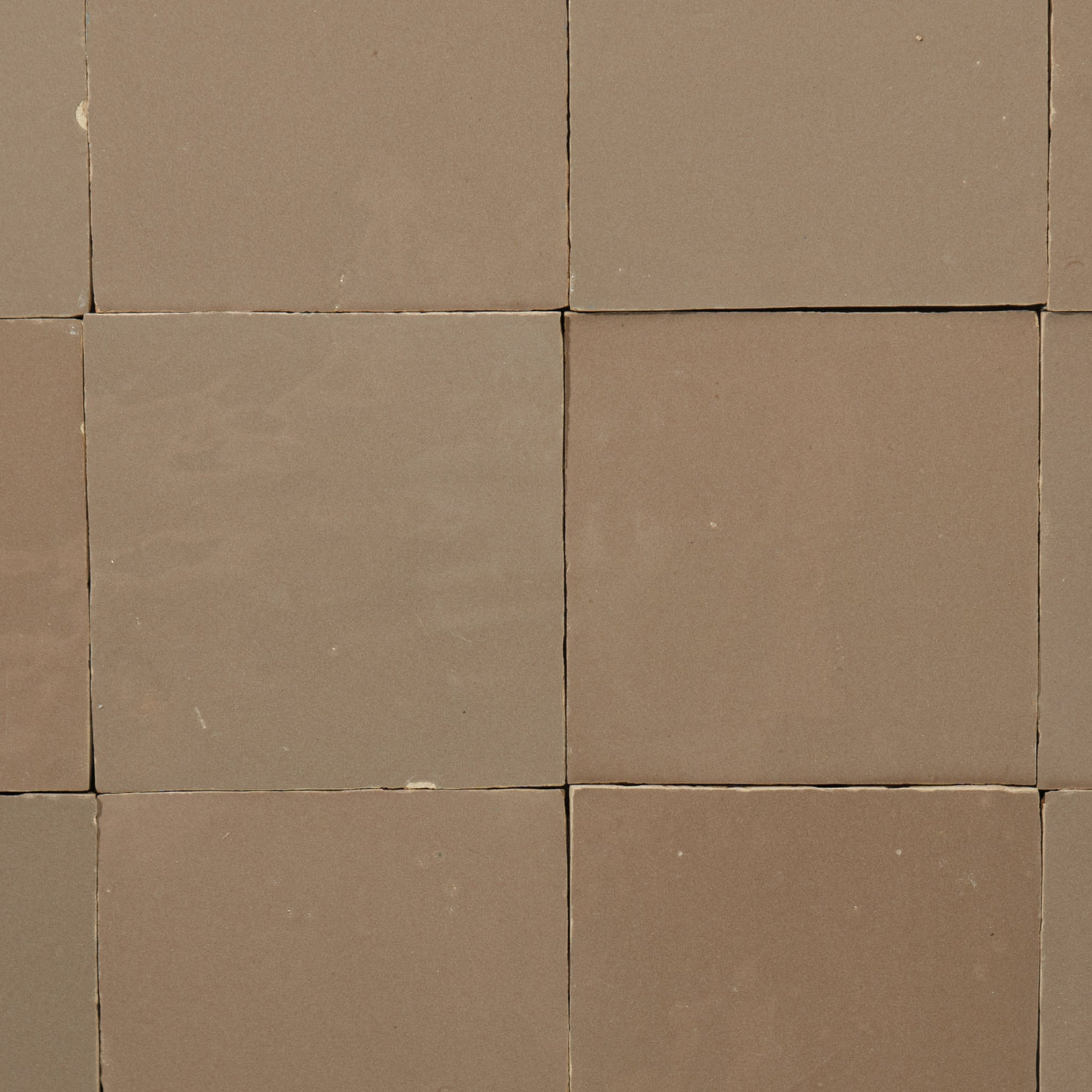 Handmade Moroccan Zellige 4x4 Latte Terracotta Tile - Cemento Collection