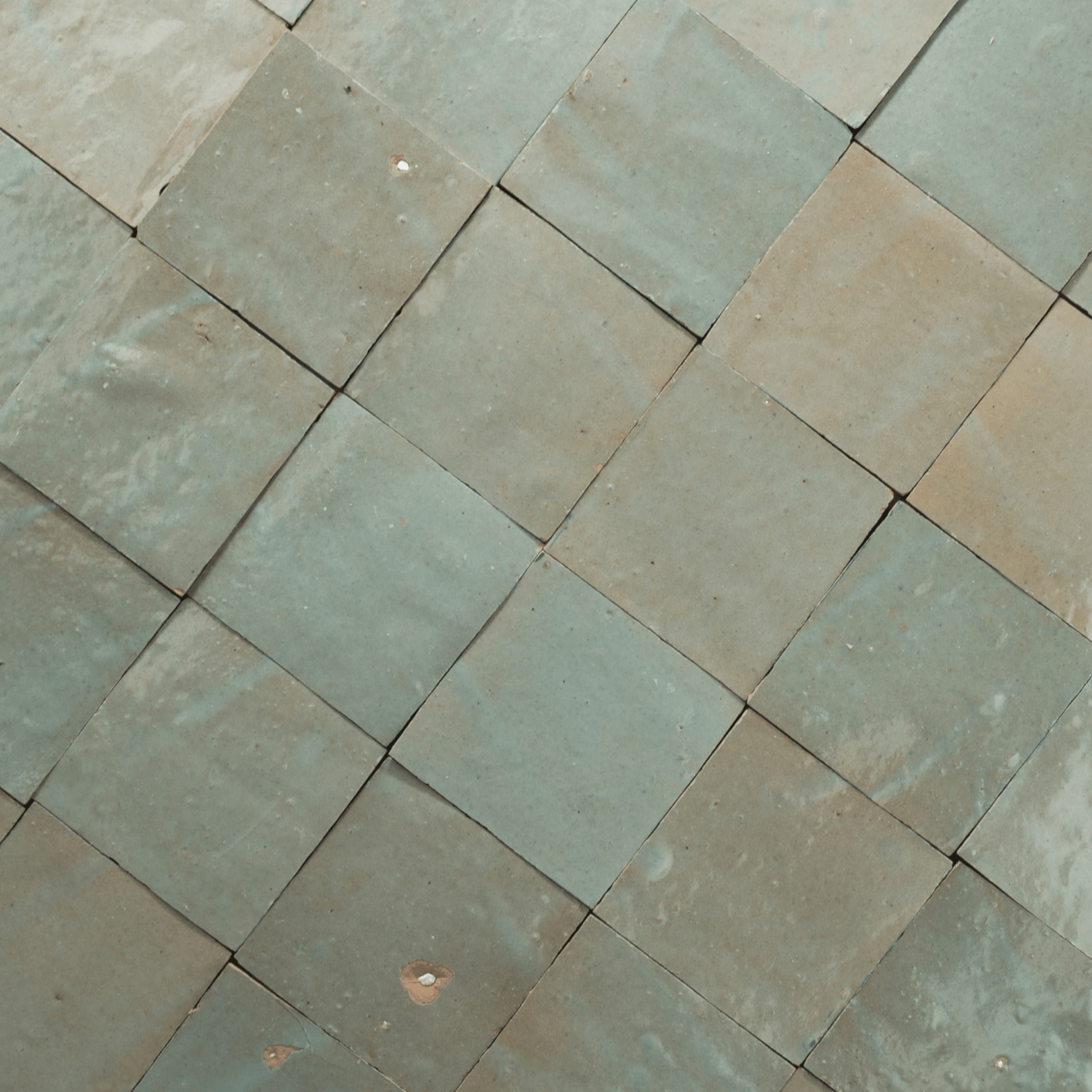 Handmade Moroccan Zellige 4x4 Pale Cucumber Terracotta Tile - Cemento ...