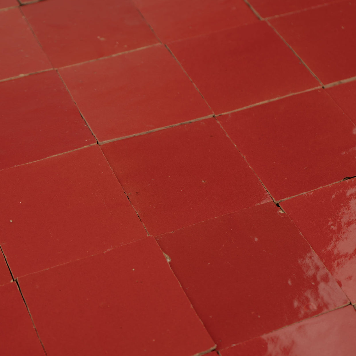 Handmade Moroccan Zellige 4x4 Scarlet Red Terracotta Tile | Cemento ...