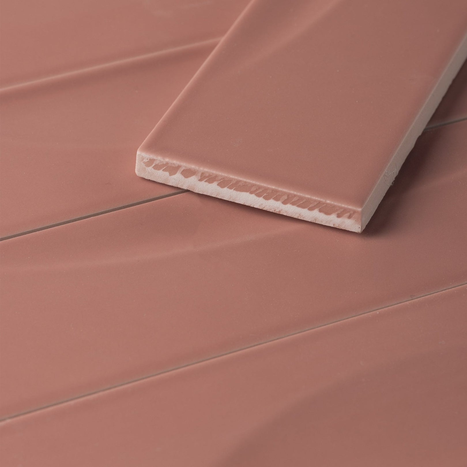 Clay Ceramic Tile 2.5x10 Wave - Cemento Collection