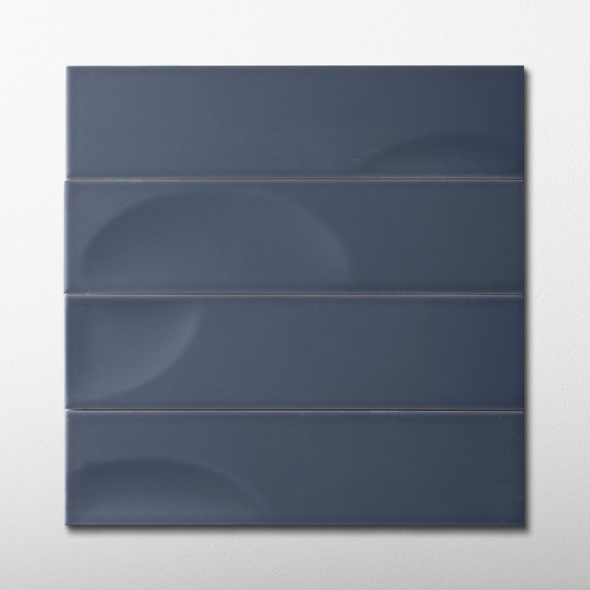 Deep Blue Ceramic Tile 2.5x10 Wave - Cemento Collection