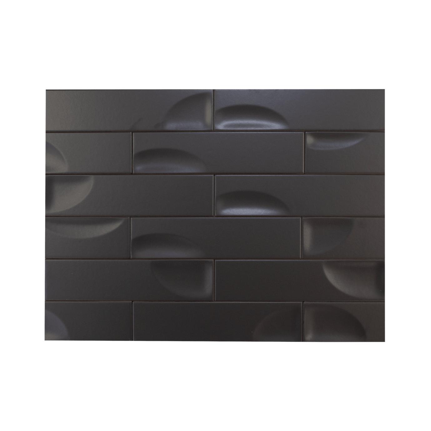 Hoop Wave 2.5x10 Phantom Black Ceramic Tile | Cemento Collection ...