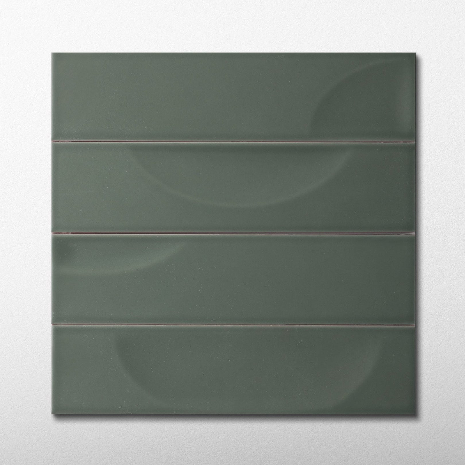 Green Ceramic Tile 2.5x10 Wave - Cemento Collection
