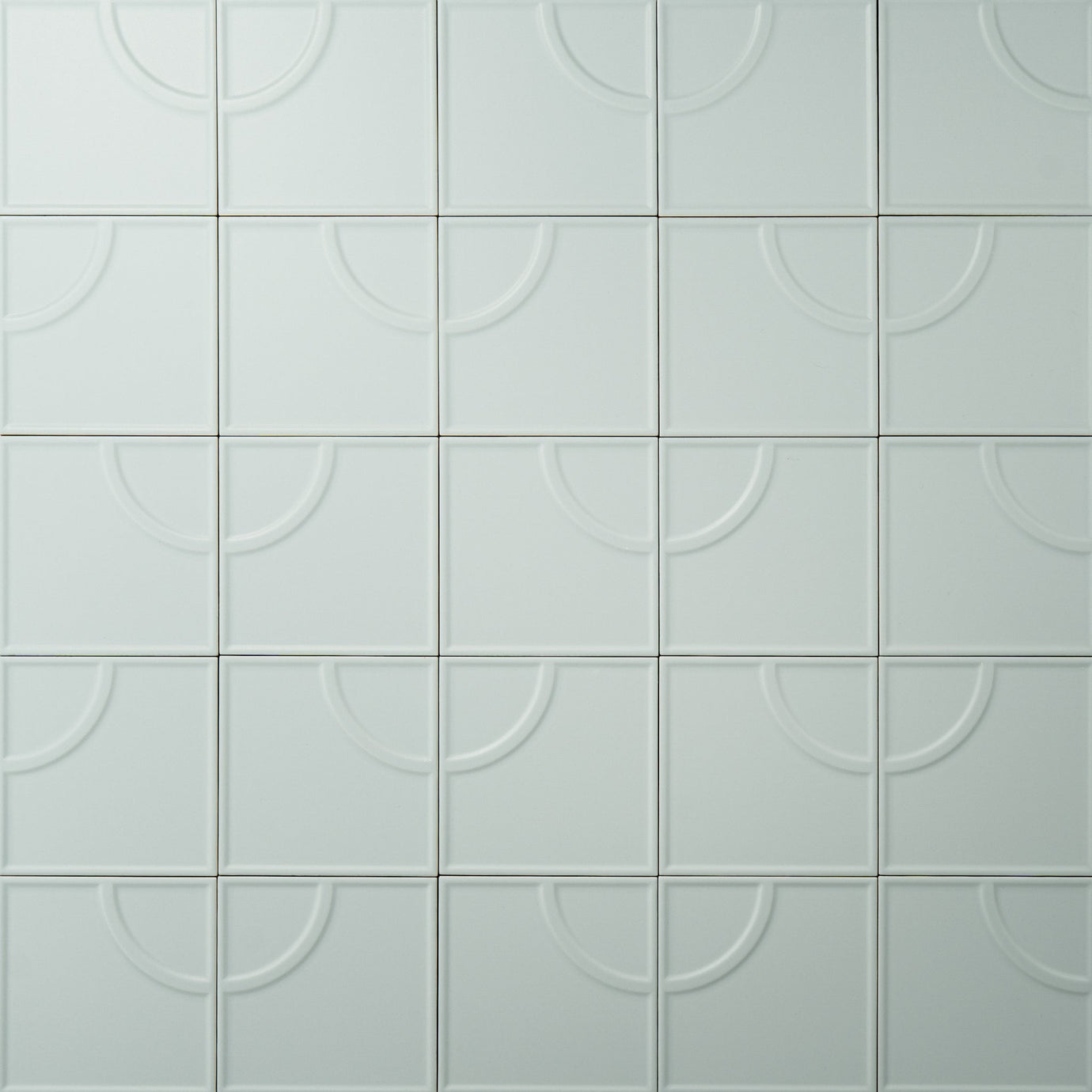 Macaron Radius Blue Cream 5x5 Matte Ceramic Tile | Cemento Collection ...