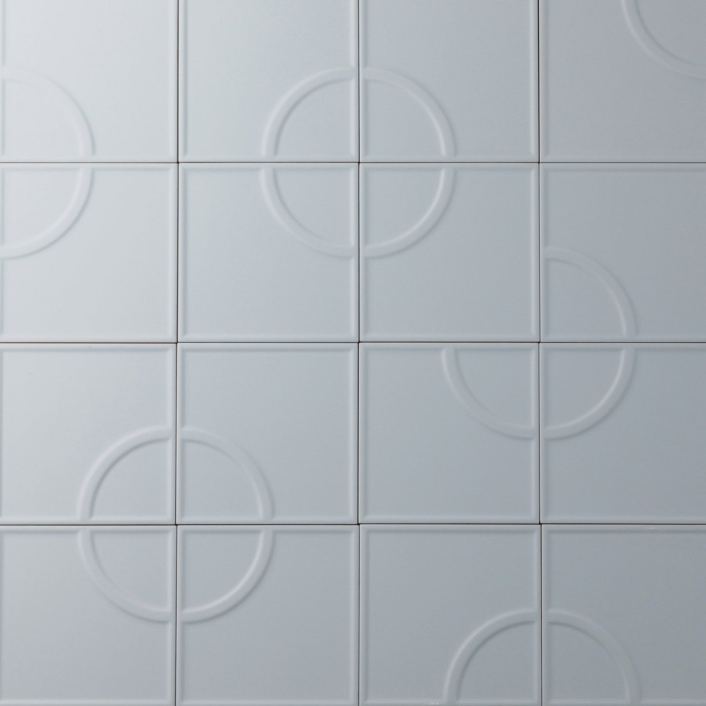 Macaron Radius Blue Cream 5x5 Matte Ceramic Tile | Cemento Collection ...