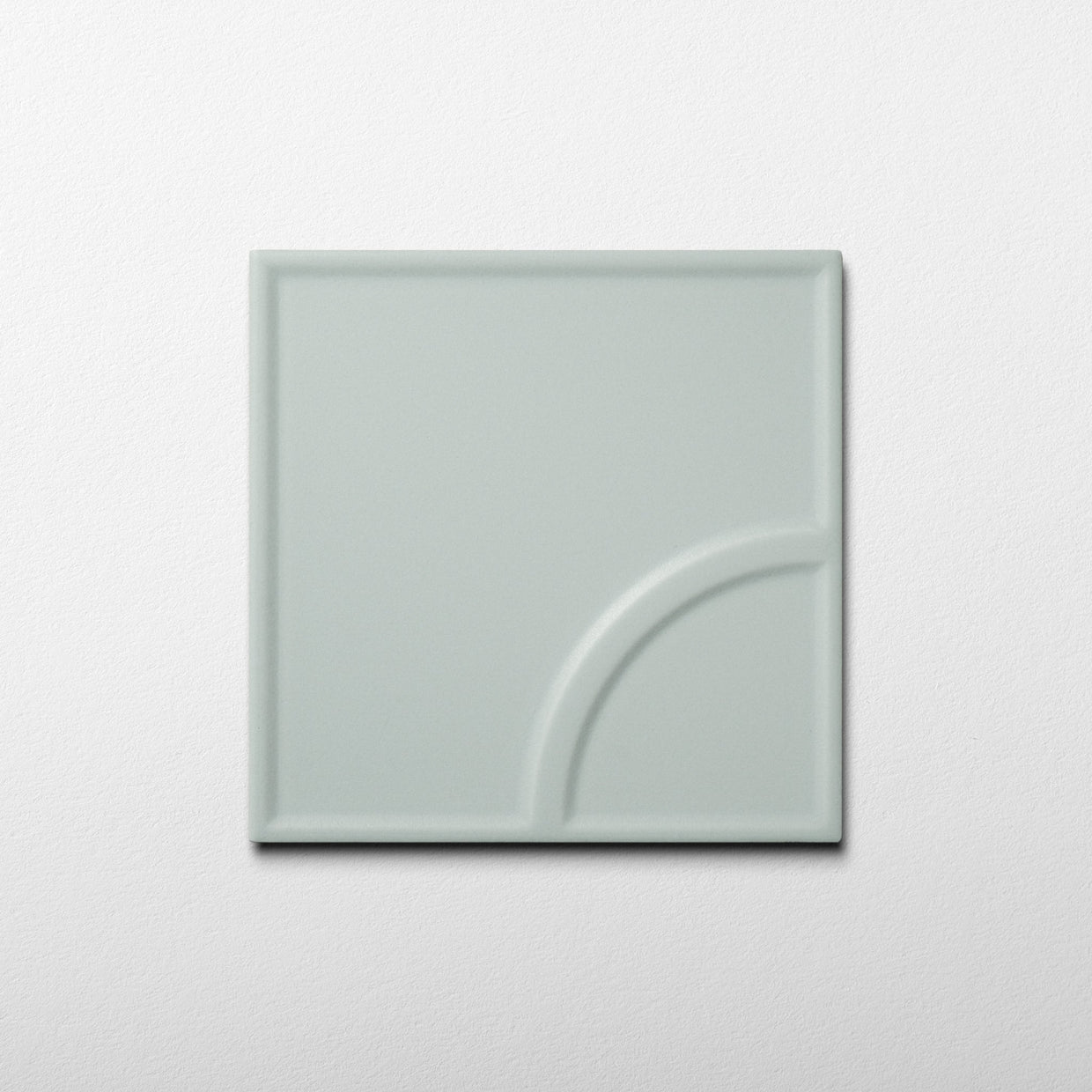 Macaron Radius Blue Cream 5x5 Matte Ceramic Tile | Cemento Collection - Cemento Collection