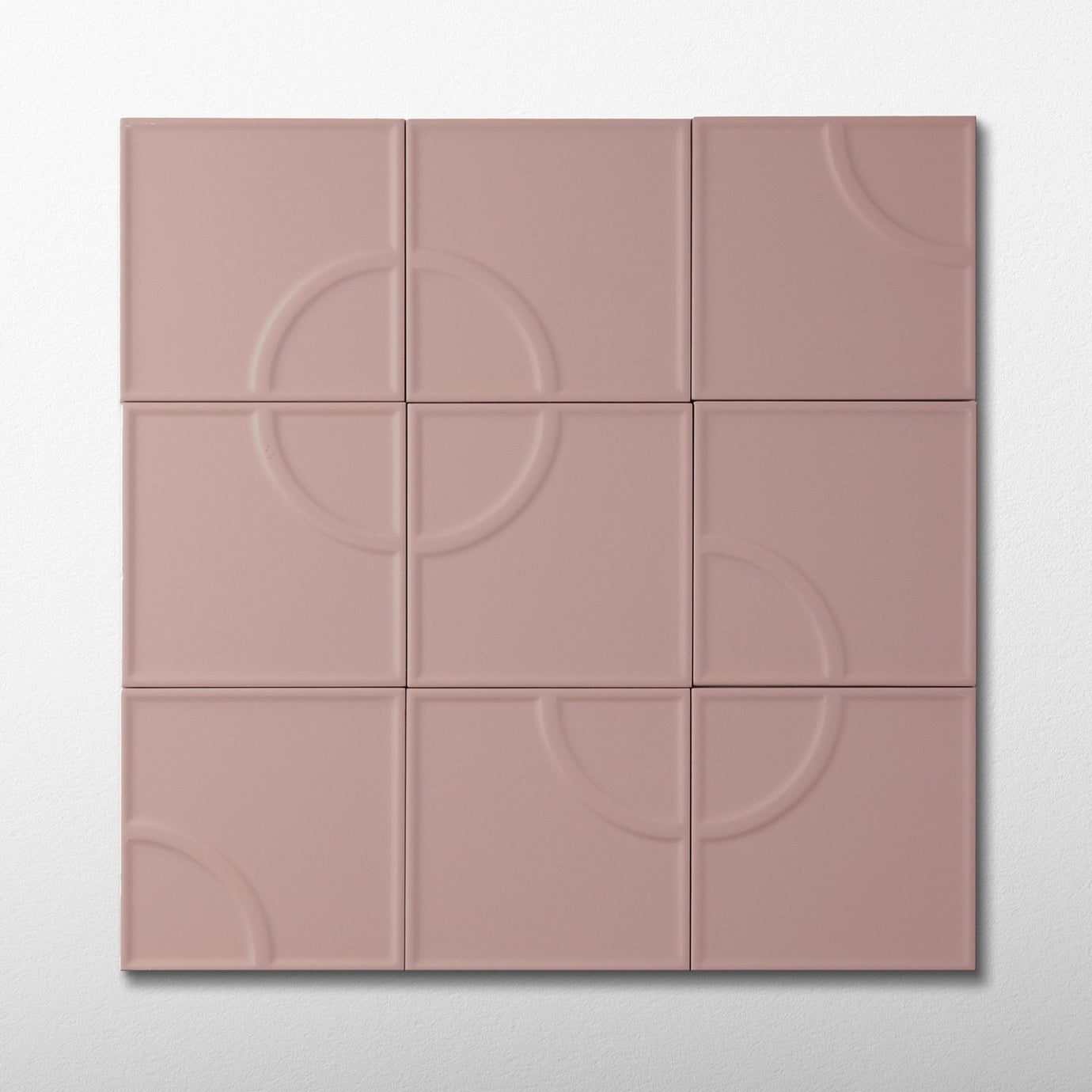 Macaron Radius Blush Toffee 5x5 Matte Ceramic Tile | Cemento Collection ...