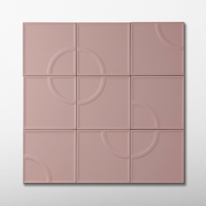 Blush Ceramic Tile 5x5 - Cemento Collection