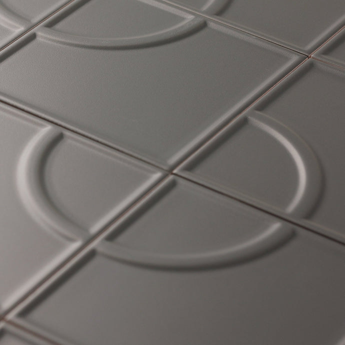 Ash Ceramic Tile 5x5 - Cemento Collection