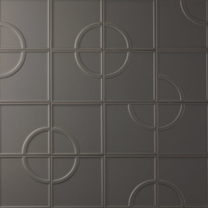 Ash Ceramic Tile 5x5 - Cemento Collection