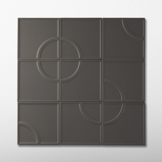 Ash Ceramic Tile 5x5 - Cemento Collection