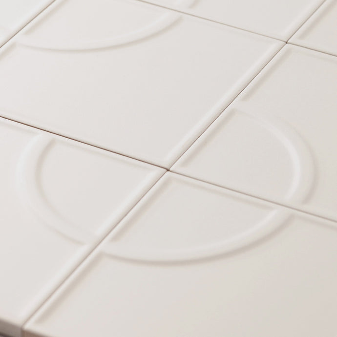 Macaron Radius Coconut Flake 5x5 Matte Ceramic Tile | Cemento ...