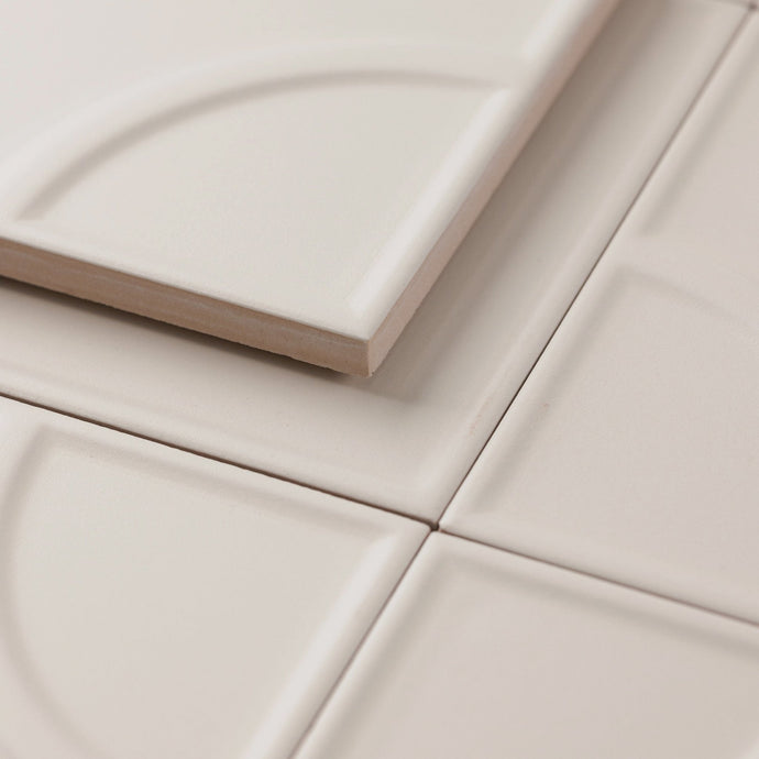 Macaron Radius Coconut Flake 5x5 Matte Ceramic Tile | Cemento ...