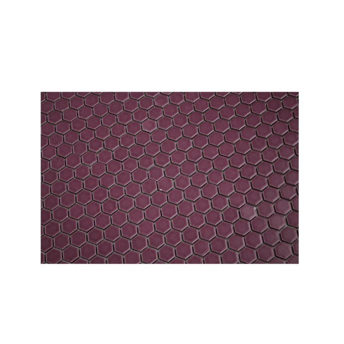 Mellow Mauve 1" Hexagon Matte Porcelain Mosaic Tile | Cemento ...