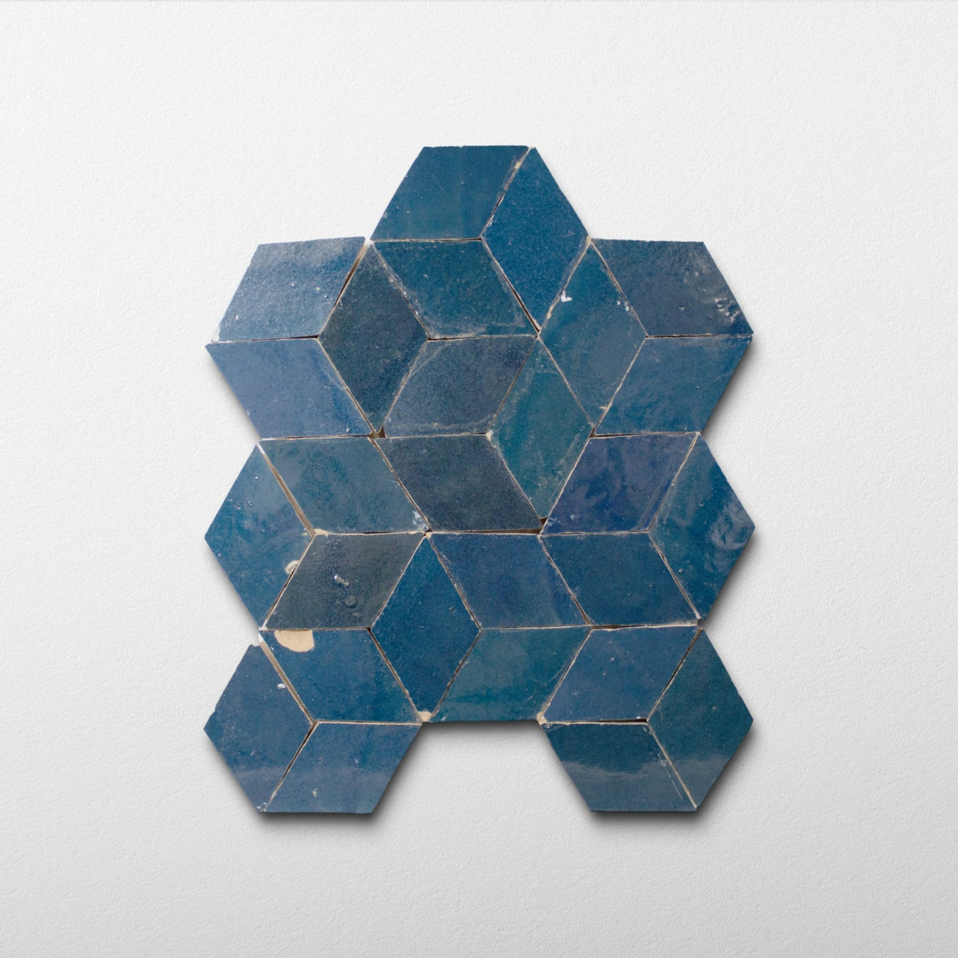 Moroccan Zellige Facetaped Diamond Mosaic - Cemento Collection